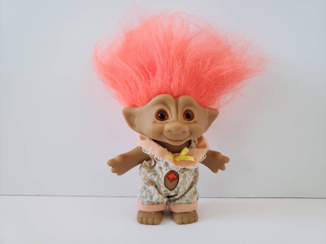 Vintage Ace Novelty Treasure Troll Doll Orange Hair Orange - Etsy