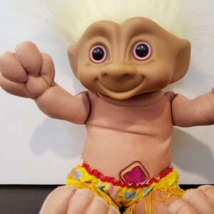 Vintage Ace Novelty Treasure Troll Doll Light Yellow Hair | Etsy