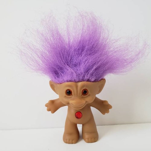 Vintage Ace Novelty Treasure Troll Doll Red Hair Red Heart - Etsy