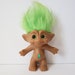 Vintage Ace Novelty Treasure Troll Doll, Red Hair, Red Diamond Jewel ...