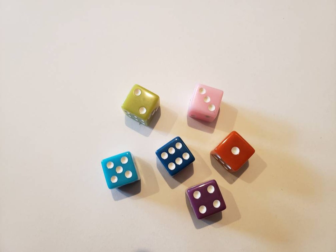 Lot of Colored Dice, 16mm, Solid Dice, Extra Board Game Pieces, Crafts ...