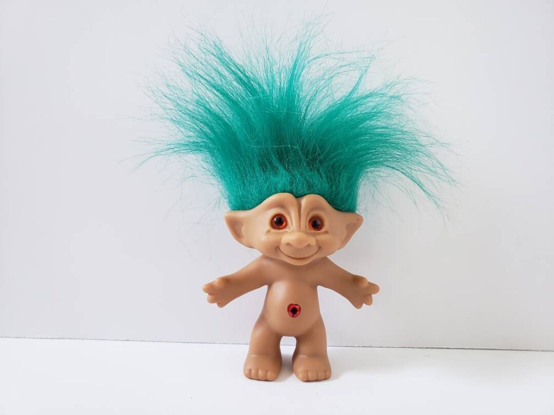 Vintage Ace Novelty Treasure Troll Doll Orange Hair Orange - Etsy
