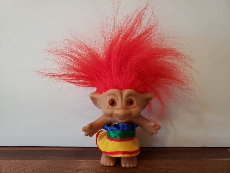 Vintage Ace Novelty Treasure Troll Doll Girl in Totally 80s | Etsy