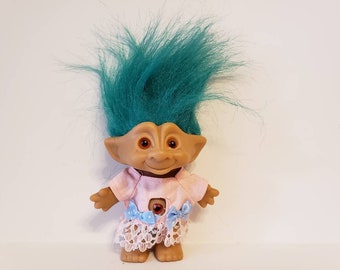 Vintage Ace Novelty Treasure Troll Doll Red Hair Red Star | Etsy