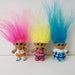 Vintage Ace Novelty Treasure Troll Doll, Blue Hair, Blue Circle Jewel ...