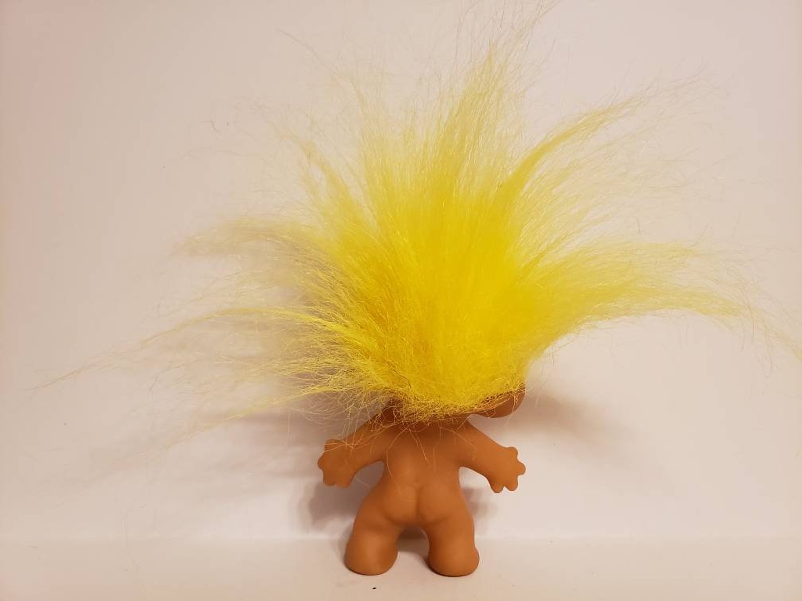 Vintage Tab Troll Doll Unmarked Troll Yellow Hair Yellow | Etsy