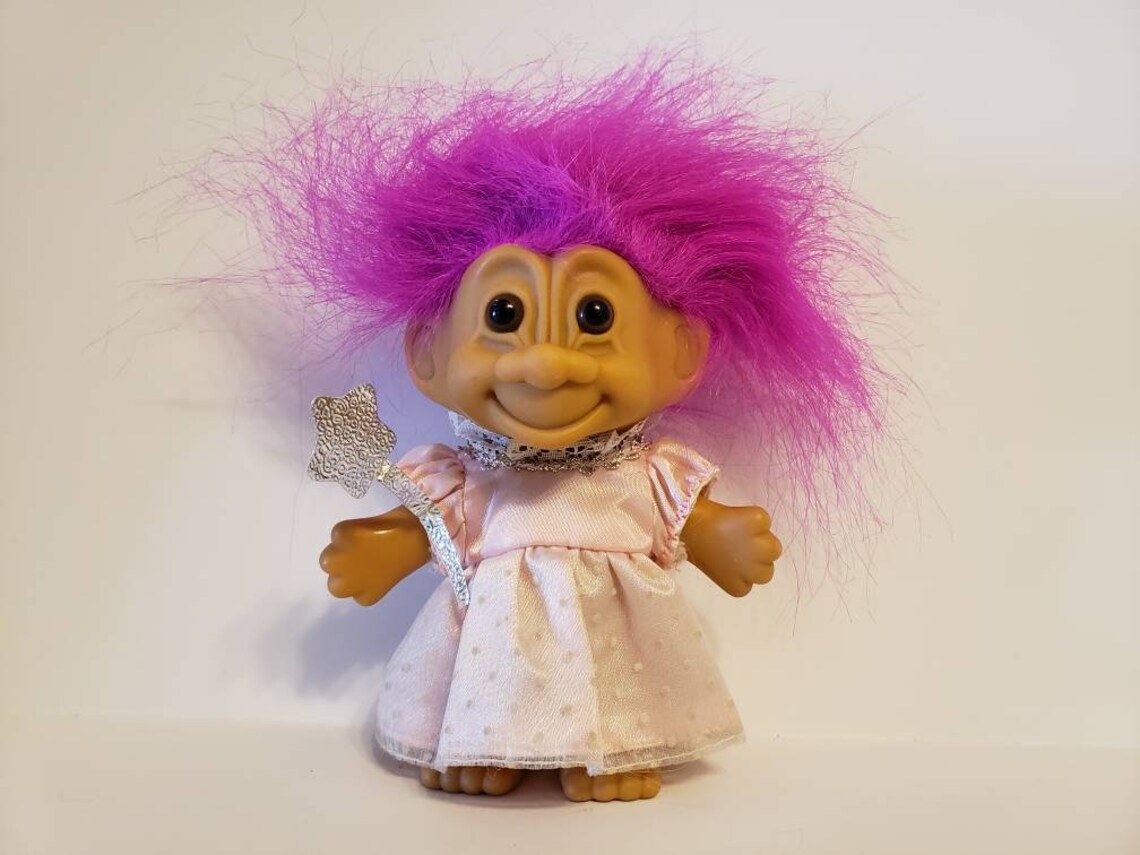Vintage Russ Troll Doll Princess Fancy Dress Purple Hair | Etsy