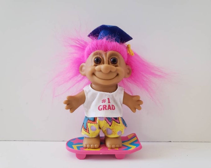 Vintage Russ Troll Doll Graduation Gift Graduate Troll Pink - Etsy
