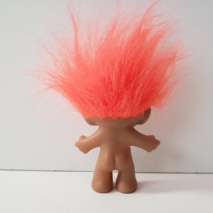 Vintage Ace Novelty Treasure Troll Doll, Orange Hair, Orange Circle ...