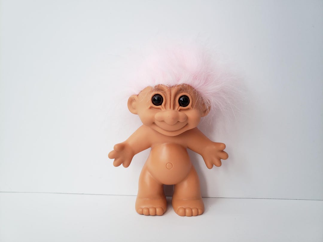 Vintage Russ Troll Doll, Pink Hair, Large 8" Troll - Etsy