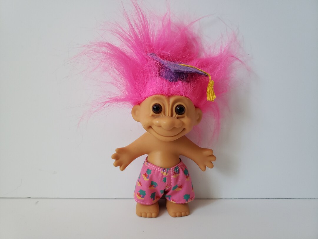 Vintage Russ Troll Doll Graduation Gift Graduate Troll Pink - Etsy