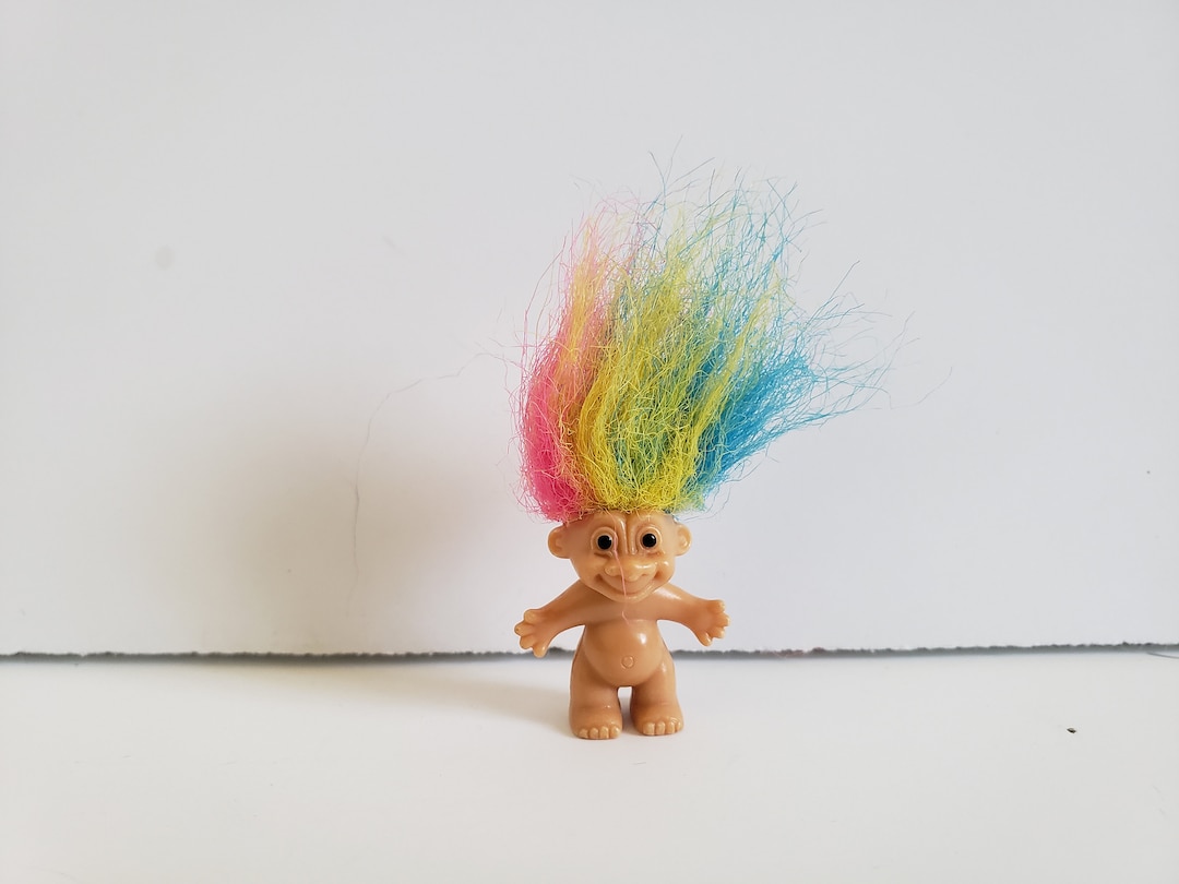 Vintage Russ Troll Doll Rainbow Hair Trolls 1 Mini - Etsy