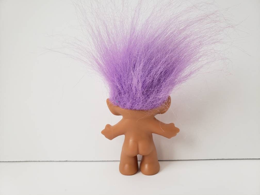 Vintage Ace Novelty Treasure Troll Doll Purple Hair Purple - Etsy