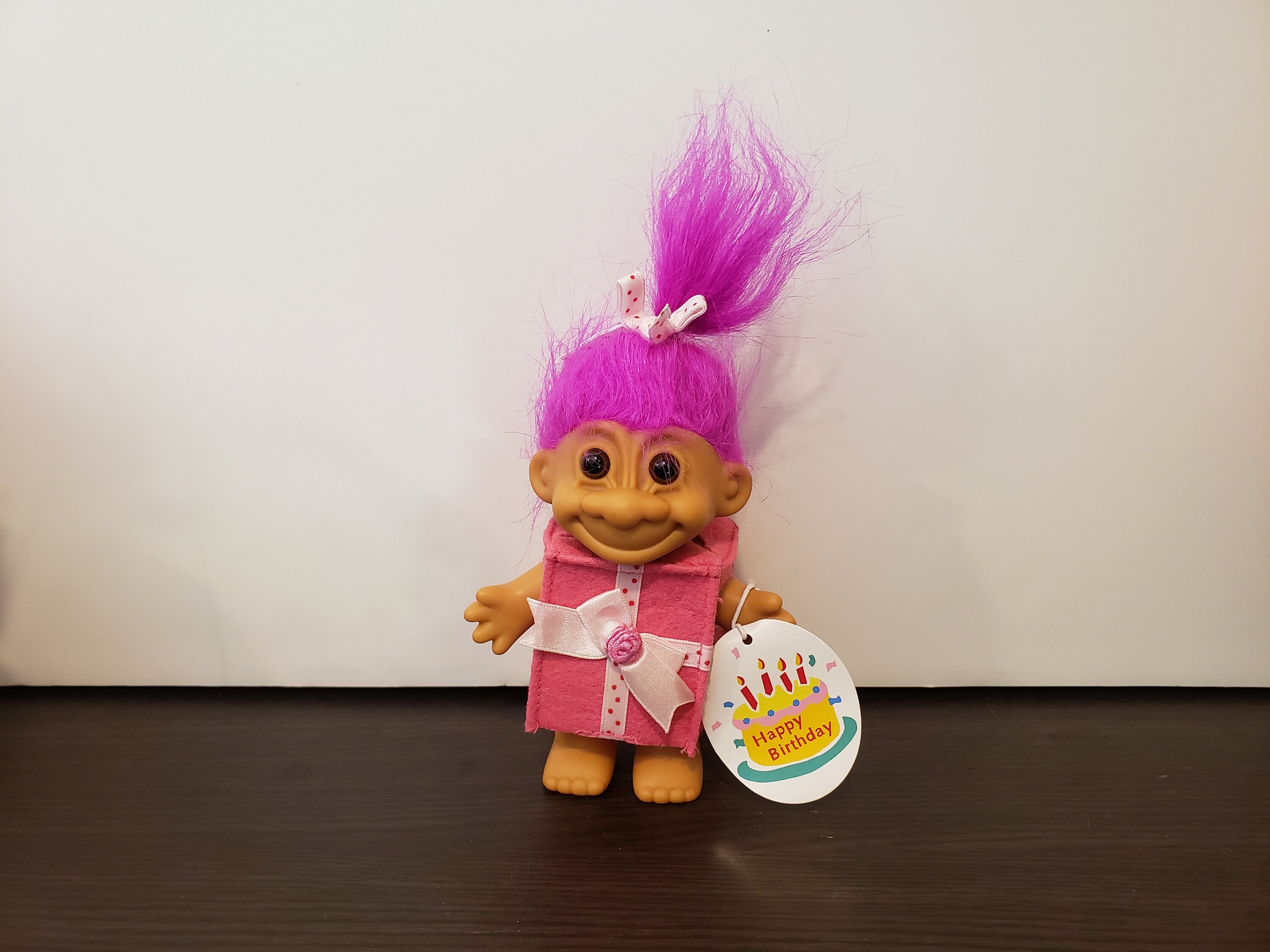 Vintage Russ Troll Doll Happy Birthday Girl Pink Purple Hair | Etsy