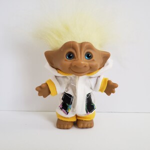 Vintage Ace Novelty Treasure Troll Doll Yellow Hair Blue - Etsy