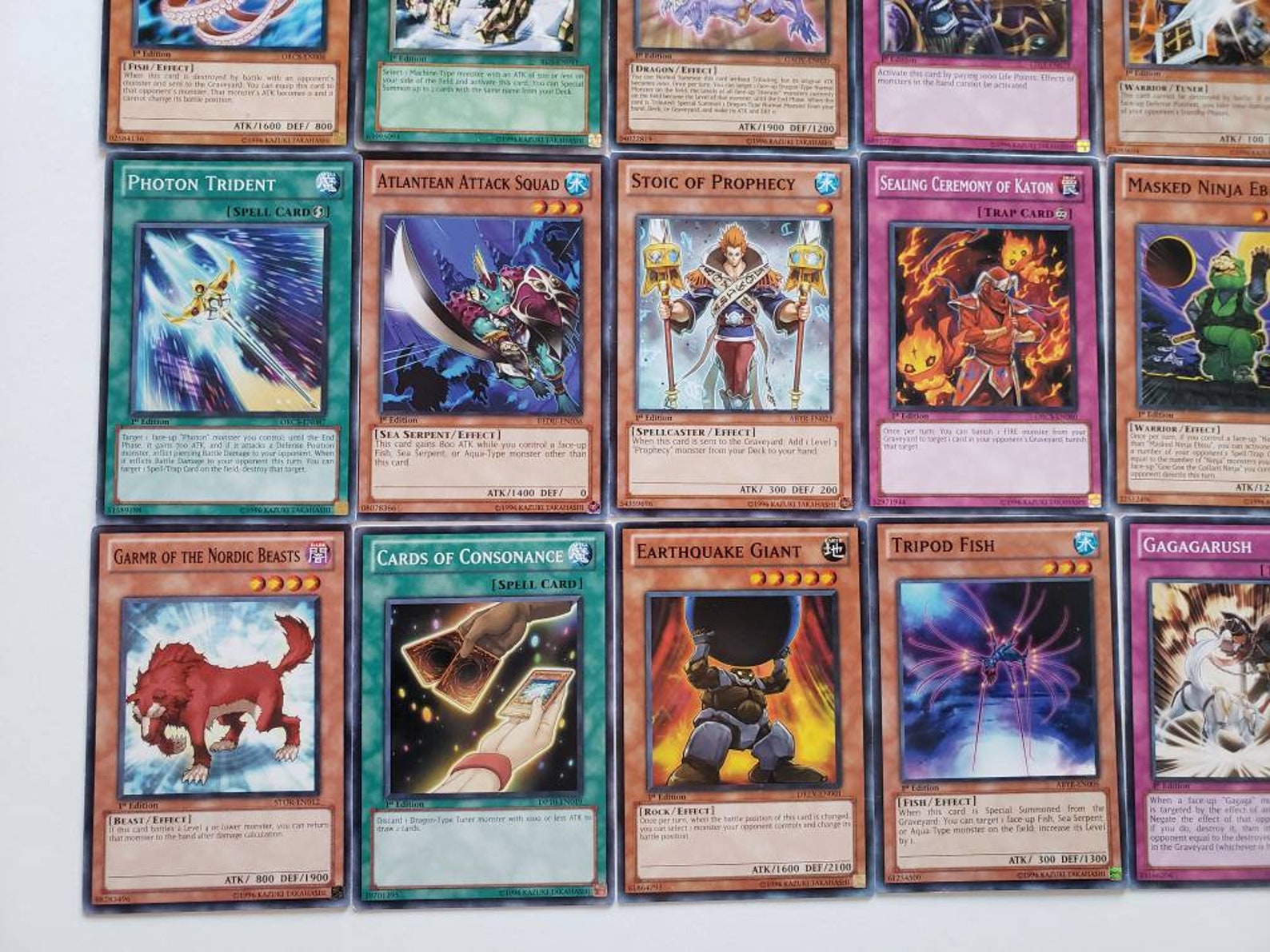 Vintage Lot Of Yugioh Cards 1st Edition 1996 Yugioh Cards NM Etsy