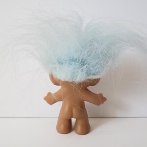 Vintage Ace Novelty Treasure Troll Doll Light Blue Hair, Teal Blue ...
