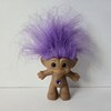 Vintage Ace Novelty Treasure Troll Doll, Aqua Blue Hair, Blue Rectangle ...