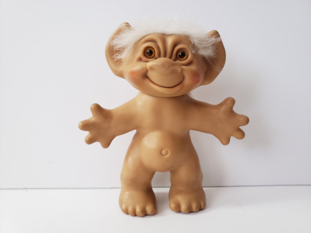Vintage Wishnik Uneeda Troll Doll Double Horseshoe Troll White Hair ...