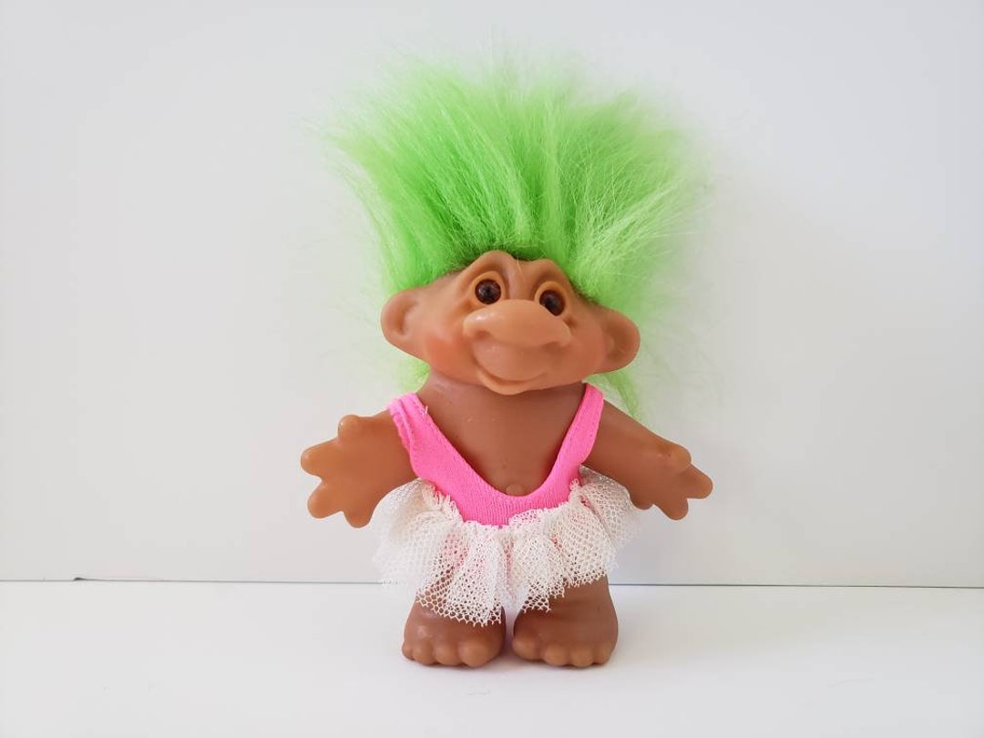 Muñeca Dam Troll Vintage, Bailarina de Ballet, Trolls de Pelo Verde 5 ...