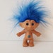 Vintage Ace Novelty Treasure Troll Doll, Orange Hair, Orange Circle ...