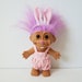 Vintage Ace Novelty Treasure Troll Doll, Orange Hair, Orange Circle ...