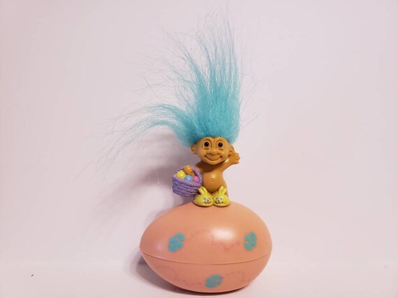 Vintage Russ Troll Doll Easter Trolls Troll Easter Egg Aqua | Etsy