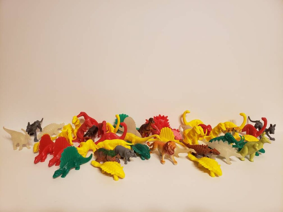 Huge Lot of Vintage Dinosaurs 49 Toy Dinosaurs 80s Dinos - Etsy