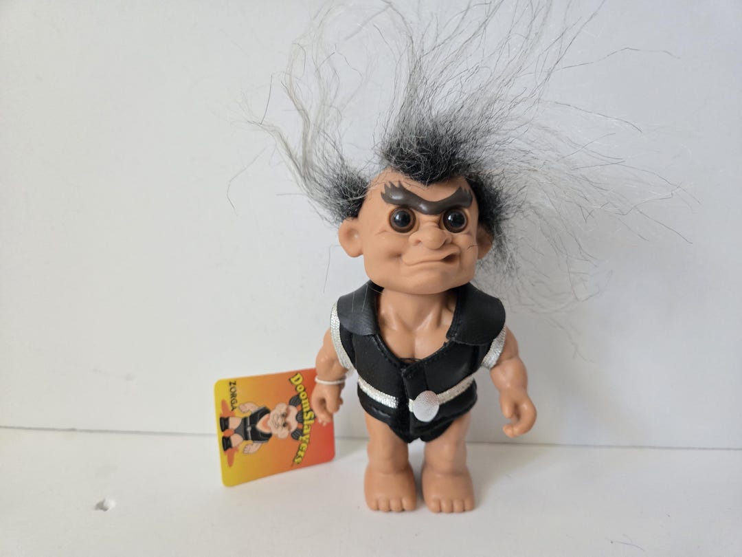 Vintage Russ Troll Doll, Doom Slayers, Gray Hair Trolls 5 Boy Trolls ...