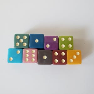 Lot of Colored Dice, 16mm, Rainbow Solid Dice, Extra Board Game Pieces ...