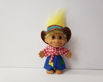 Vintage Russ Troll Doll Happy Birthday Clown, Yellow Hair Trolls 5 - Etsy