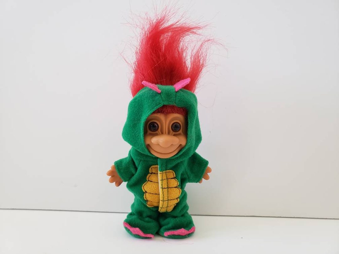 Vintage Russ Troll Doll Dinosaur Dragon Alligator Red Hair - Etsy