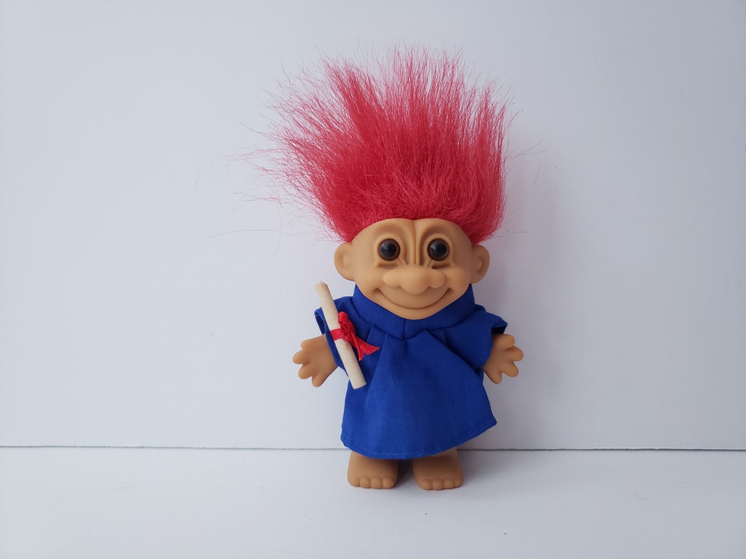 Vintage Russ Troll Doll, Graduation Gift, Graduate Troll, Red Hair, 5 ...