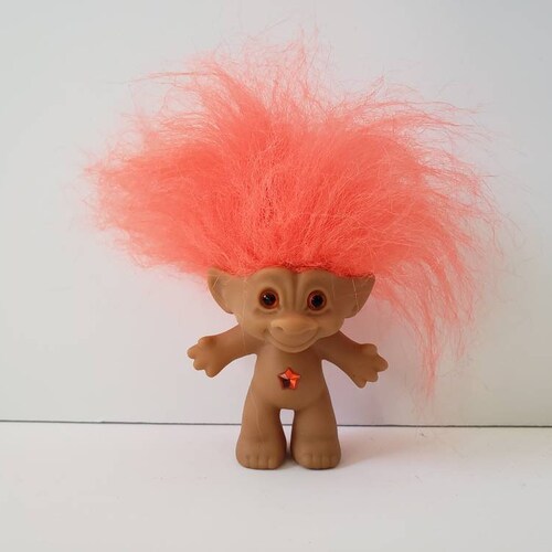 Vintage Ace Novelty Treasure Troll Doll Orange Hair Orange - Etsy