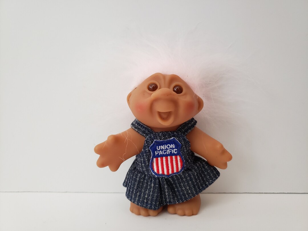 Vintage Dam Troll Doll, Union Pacific Railroad Engineer, Train ...