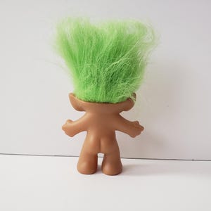 Vintage Ace Novelty Treasure Troll Doll, Green Hair, Green Heart Jewel ...