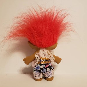 Vintage Ace Novelty Treasure Troll Doll Red Hair Red Star - Etsy