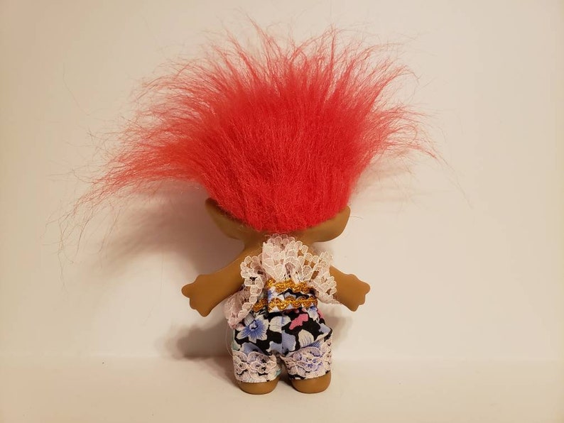 Vintage Ace Novelty Treasure Troll Doll Red Hair Red Star - Etsy