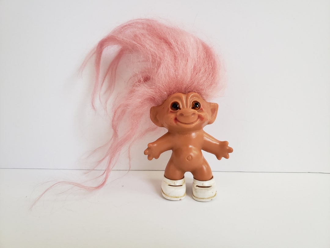 Vintage Troll Doll 1960s, Pink Hair, Trolls 2.5 Unmarked, Possibly 60s ...