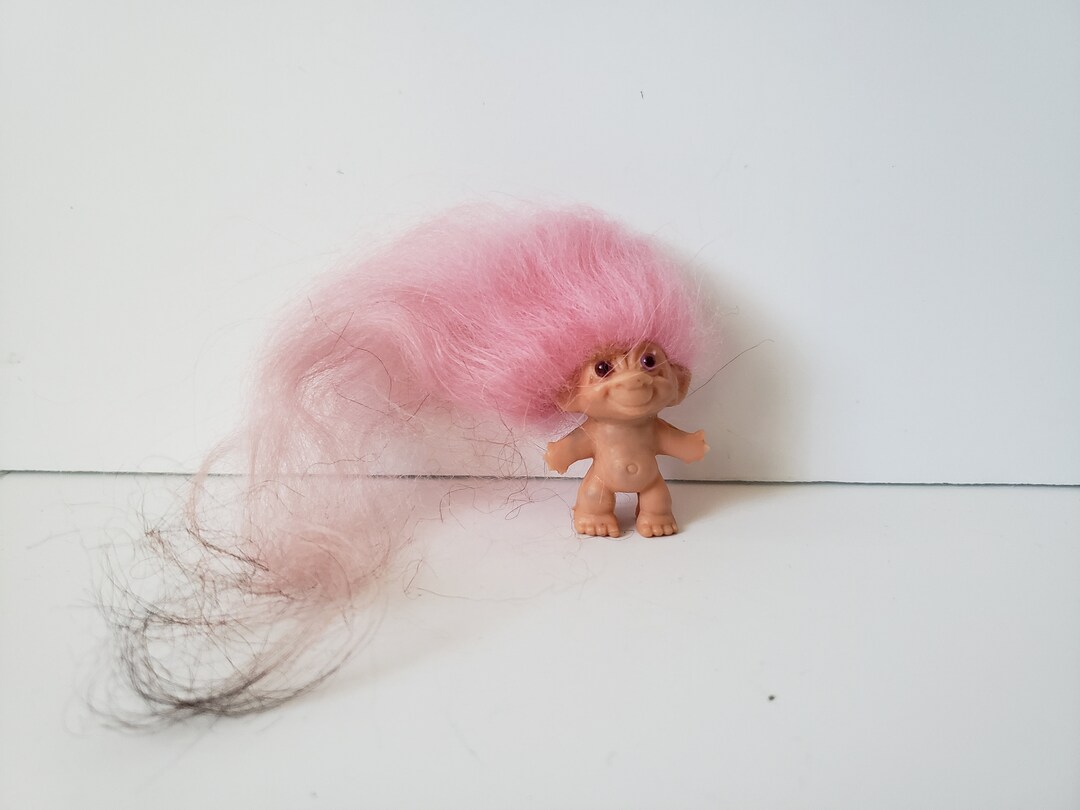 Vintage SHE Troll Doll Pencil Topper, Long Pink Hair, Pink Eyes, 1964 S ...