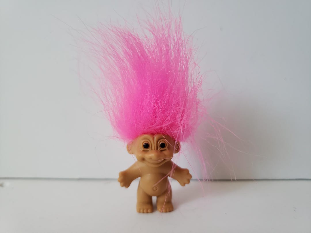 Vintage Russ Troll Doll Pin, Pink Hair, Troll Jewelry, Funky Brooch - Etsy