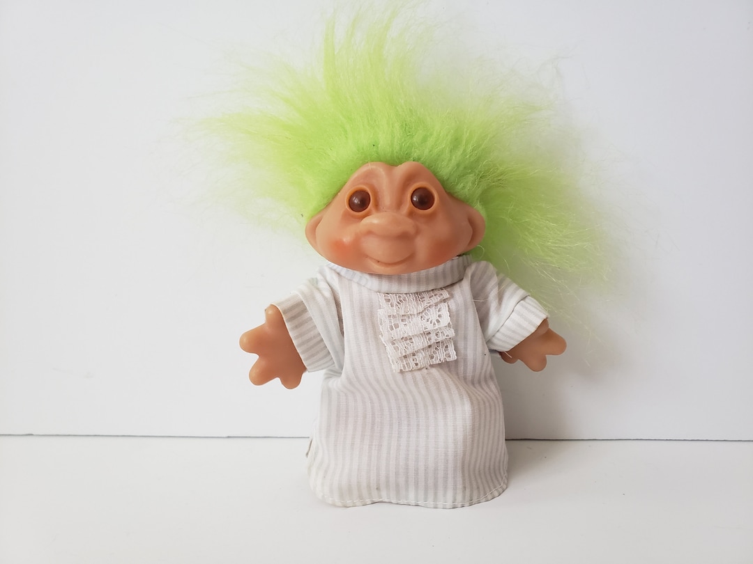 Vintage Dam Troll Doll, Grandma Troll, Original Long Green Hair, 5 ...