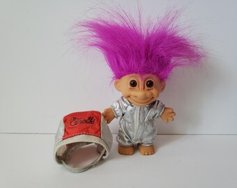 Vintage Alien Troll green Troll Pink Hair Russ Berrie space Man Alien ...