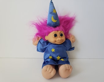 Vintage Wizard Troll Puppet Doll 90s Magic Wizard Want Hand Puppet ...