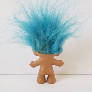 Vintage Ace Novelty Treasure Troll Doll Aqua Blue Hair Pink - Etsy