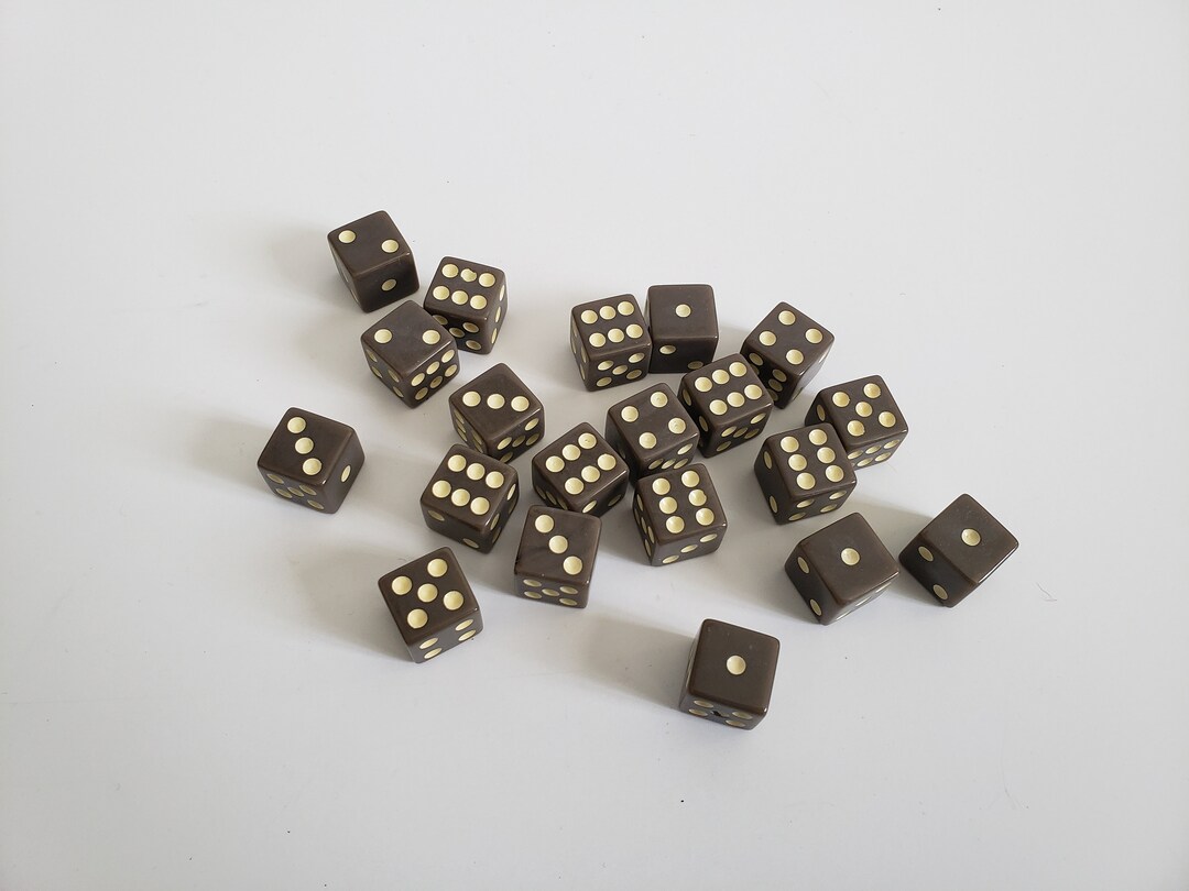 Lot of Brown Dice, 16mm, Brown Colored Solid Dice, Extra Board Game ...
