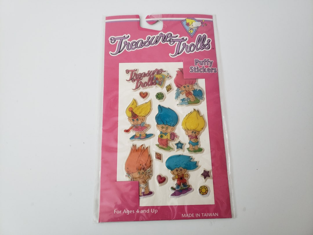 Troll Doll Sticker Collections, Vintage Treasure Troll Stickers Lot ...