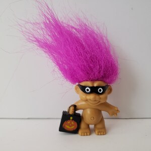 Vintage Russ Troll Doll Pin, Halloween Trolls, Purple Hair, Trick or ...