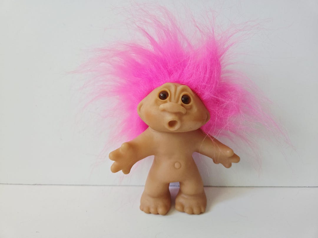 Vintage Dam Troll Doll, Pink Hair, 5" Trolls - Etsy
