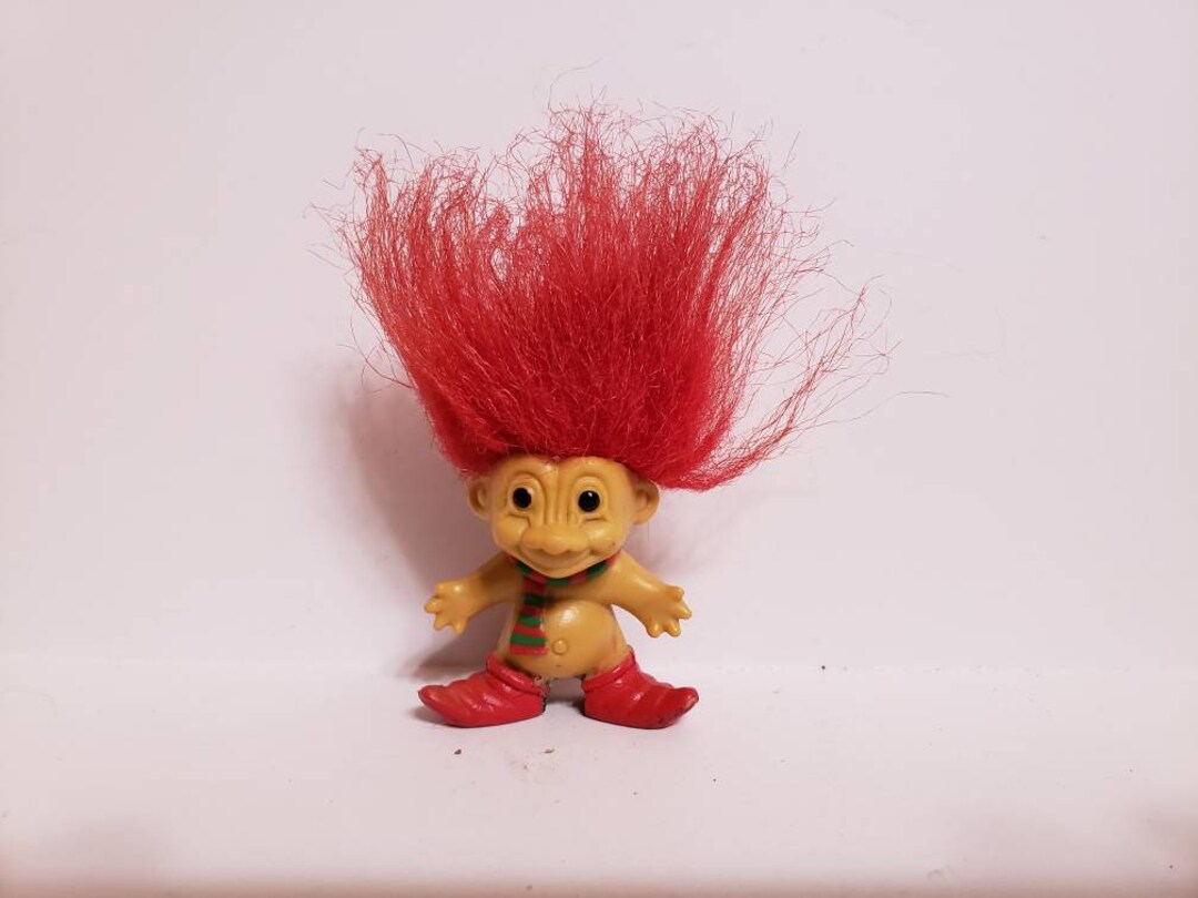 Vintage Russ Troll Doll Christmas Pencil Topper, Elf Pencil Topper With ...